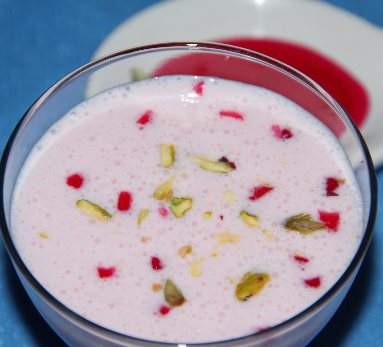 Rose lassi | Chitra's Healthy Kitchen