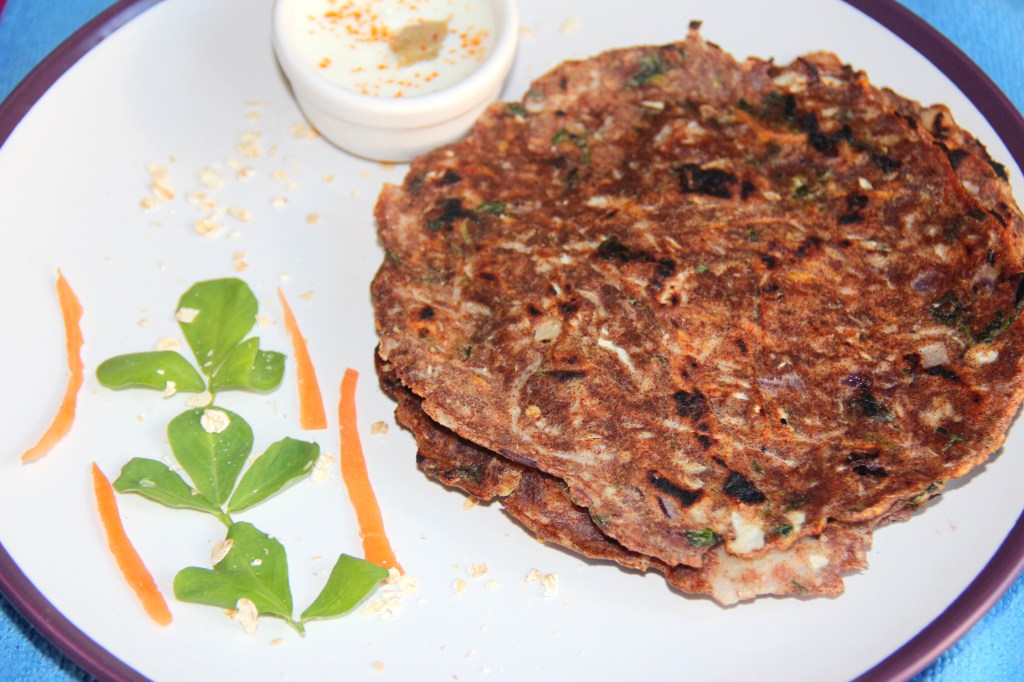 Ragi oats masala roti (Finger Millet Spicy Indian Bread): | Chitra's ...