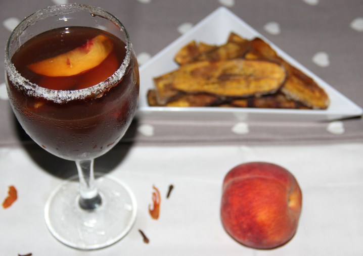 Spiced Honey Peach lemon cold tea | Chitra's Healthy Kitchen