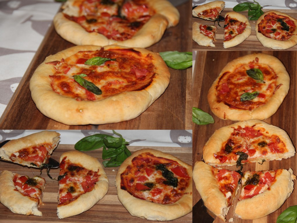 50:50 Margherita mini pizza | Chitra's Healthy Kitchen
