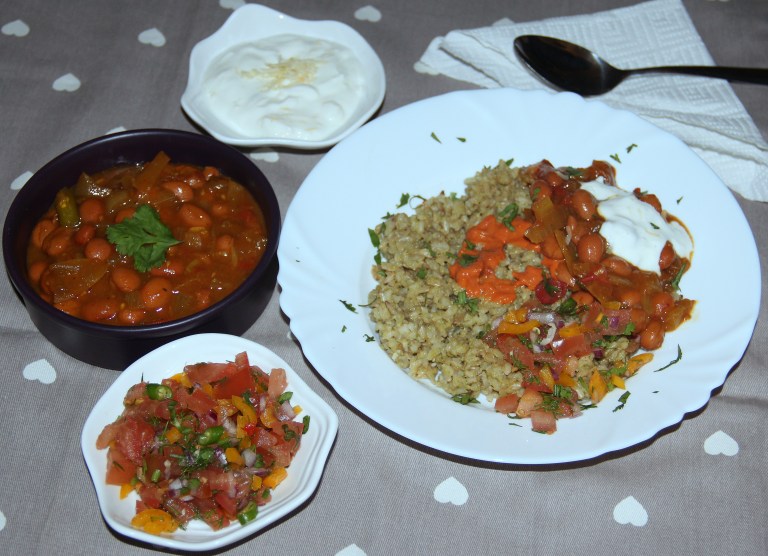 Mexican rose coco beans curry | Chitra's Healthy Kitchen