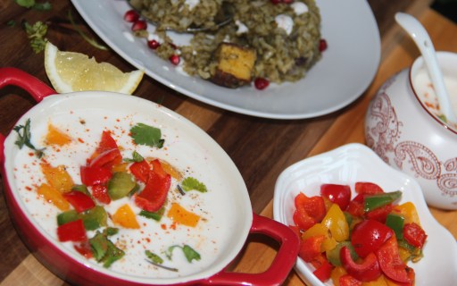 Capsicum Raita | Chitra's Healthy Kitchen