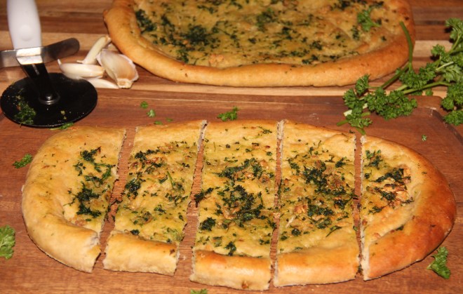 Garlic Parsley flat bread | Chitra's Healthy Kitchen