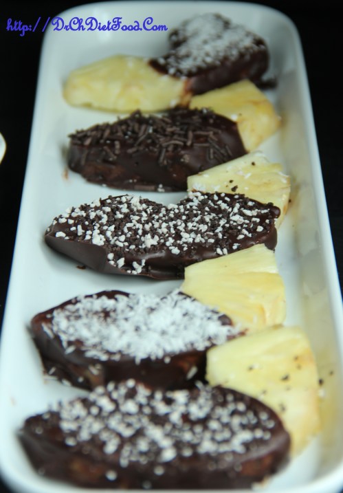 Chocolate dipped Pineapple | Chitra's Healthy Kitchen