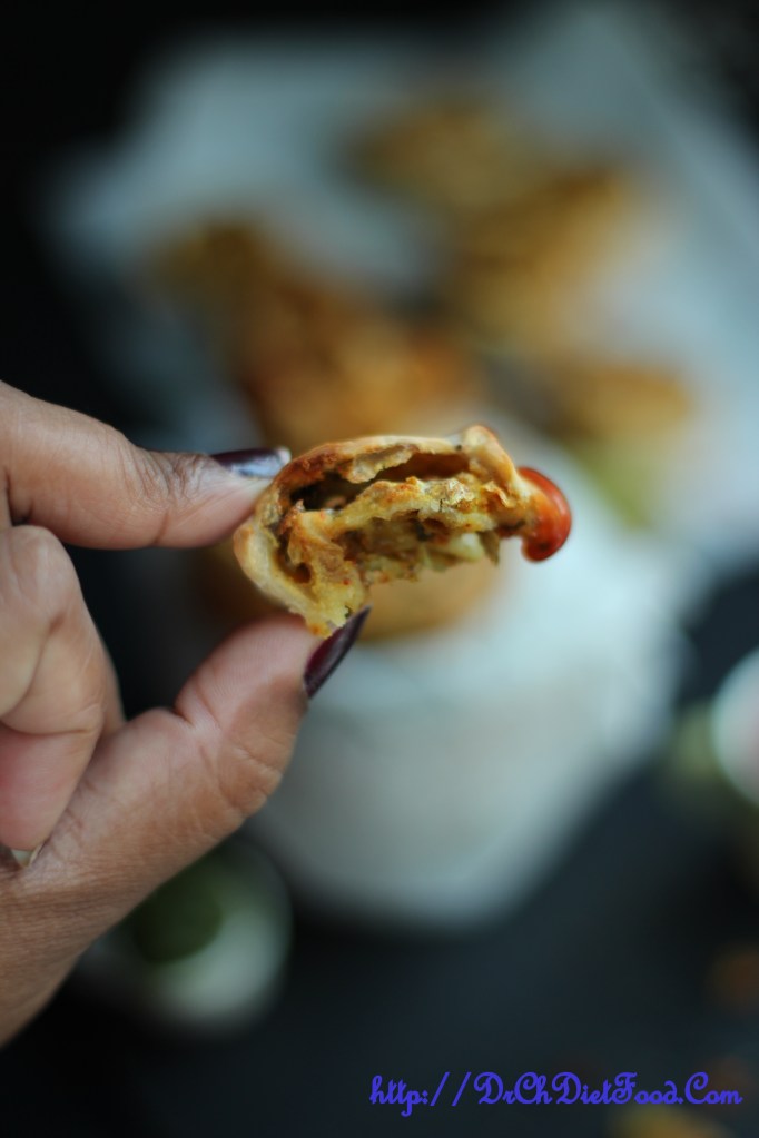 Baked Samosa bites/Pin wheels using wheat flour | Chitra's Healthy Kitchen