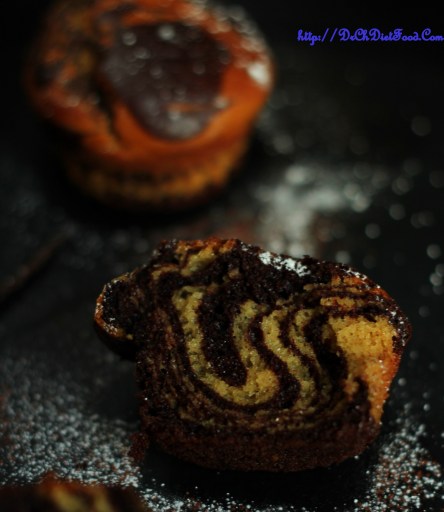 Chocolate Vanilla Swirl Muffins (Marble Muffins) | Chitra's Healthy Kitchen